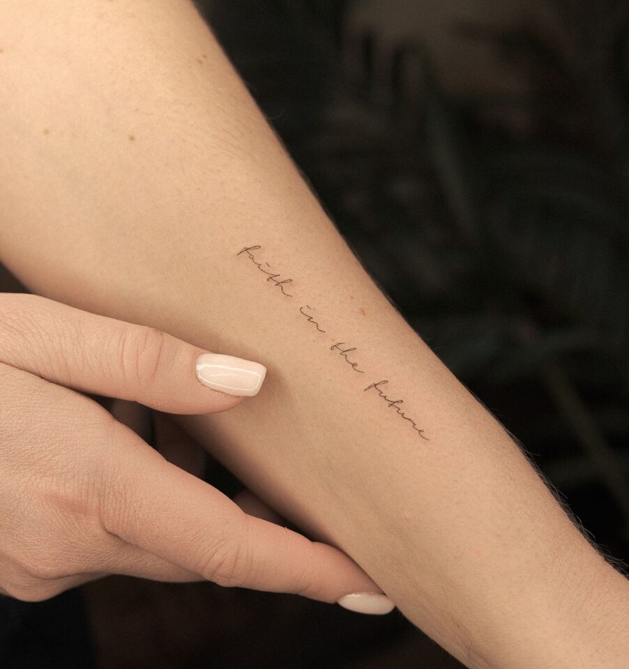 24 Marvelous Script Tattoos That Say It All For You
