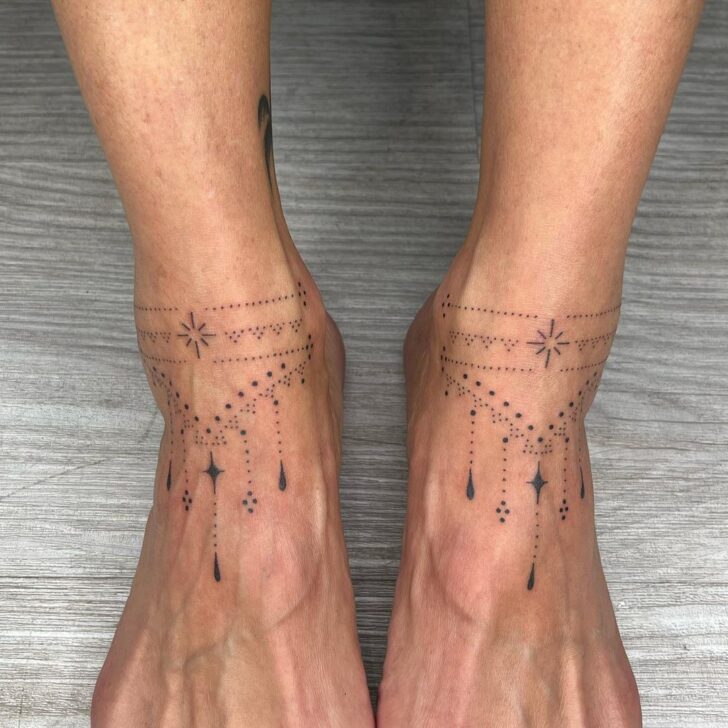 22 Charm Anklet Tattoos That Will Add Gracefulness To Every Step You Take
