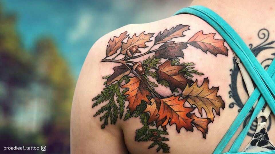 20 Stunning Fall Leaves Tattoos To Celebrate The Warm Beauty Of The Season