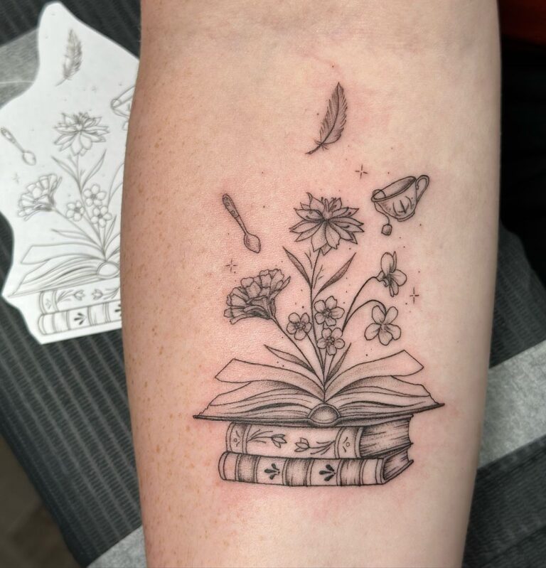 22 Book Lover Tattoo Ideas to Wear Your Literary Passion Like a True ...