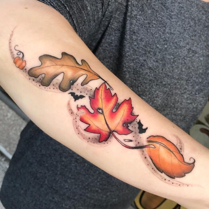 22 Gorgeous Fall Leaves Tattoos Perfect For Those Who Love This Season