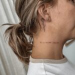 24 Incredible And Meaningful Cursive Neck Tattoo Ideas – The Weekender Pk