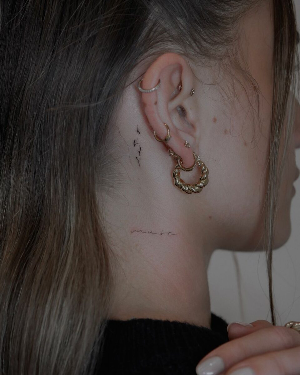 24 Incredible And Meaningful Cursive Neck Tattoo Ideas