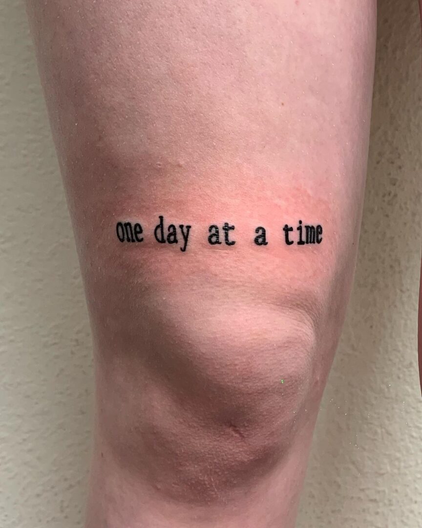 24 Fabulous Over The Knee Word Tattoo Ideas You'll Absolutely Love