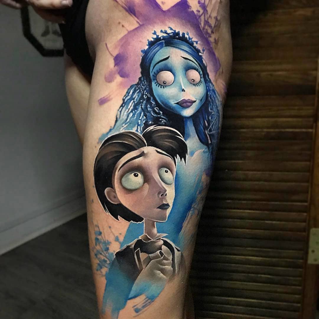 22 Hauntingly Beautiful Corpse Bride Tattoos Perfect For Your Next ...