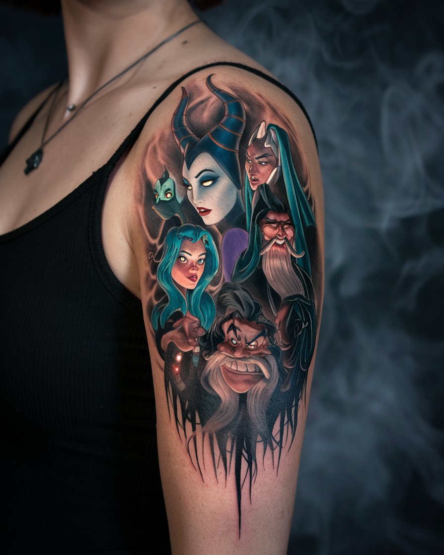 11 Dark Disney Tattoos With Unsettling & Eerie Vibe
