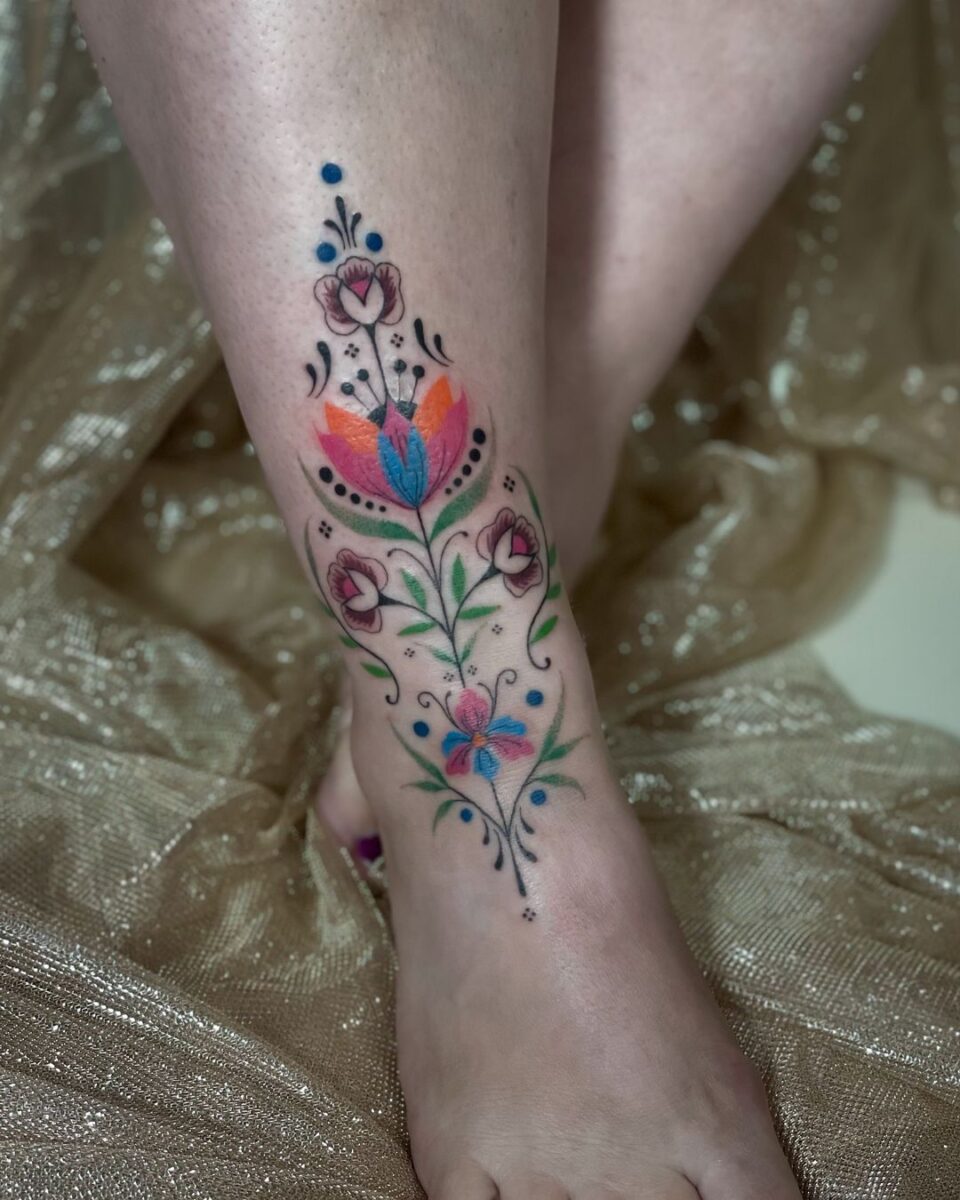27 Colorful & Vibrant Folk Art Tattoos That Are Beyond Creative