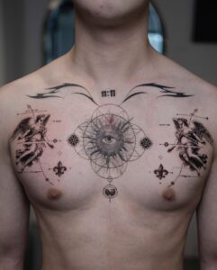 23 Dope & Empowering Chest Tattoos For Men
