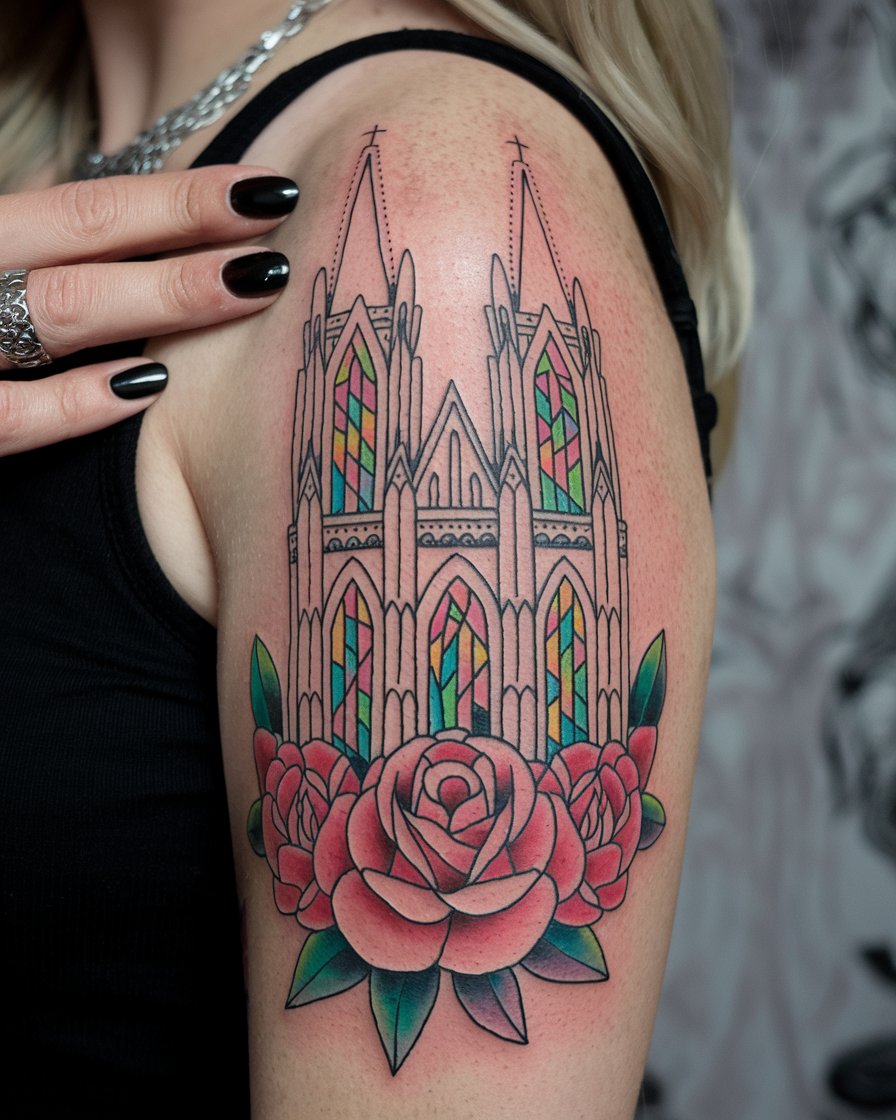 11 Gothic Cathedral Tattoos That Will Capture Your Attention Immediately