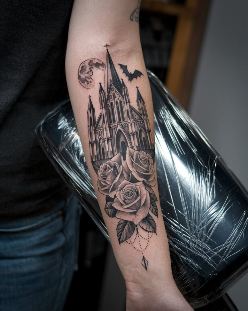 11 Gothic Cathedral Tattoos That Will Capture Your Attention Immediately