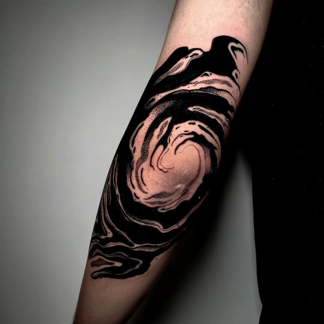 12 Marvelous Suminagashi Tattoos You'll Want To Get Right Away