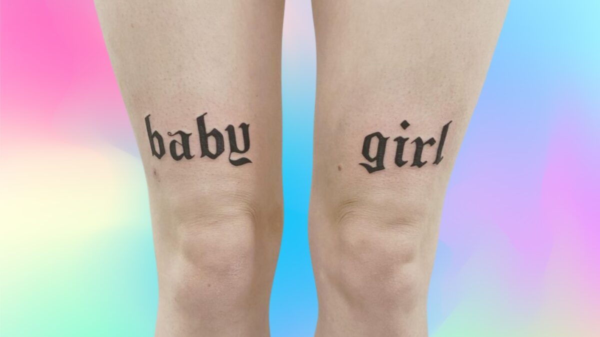 24 Fabulous Over The Knee Word Tattoo Ideas You'll Absolutely Love