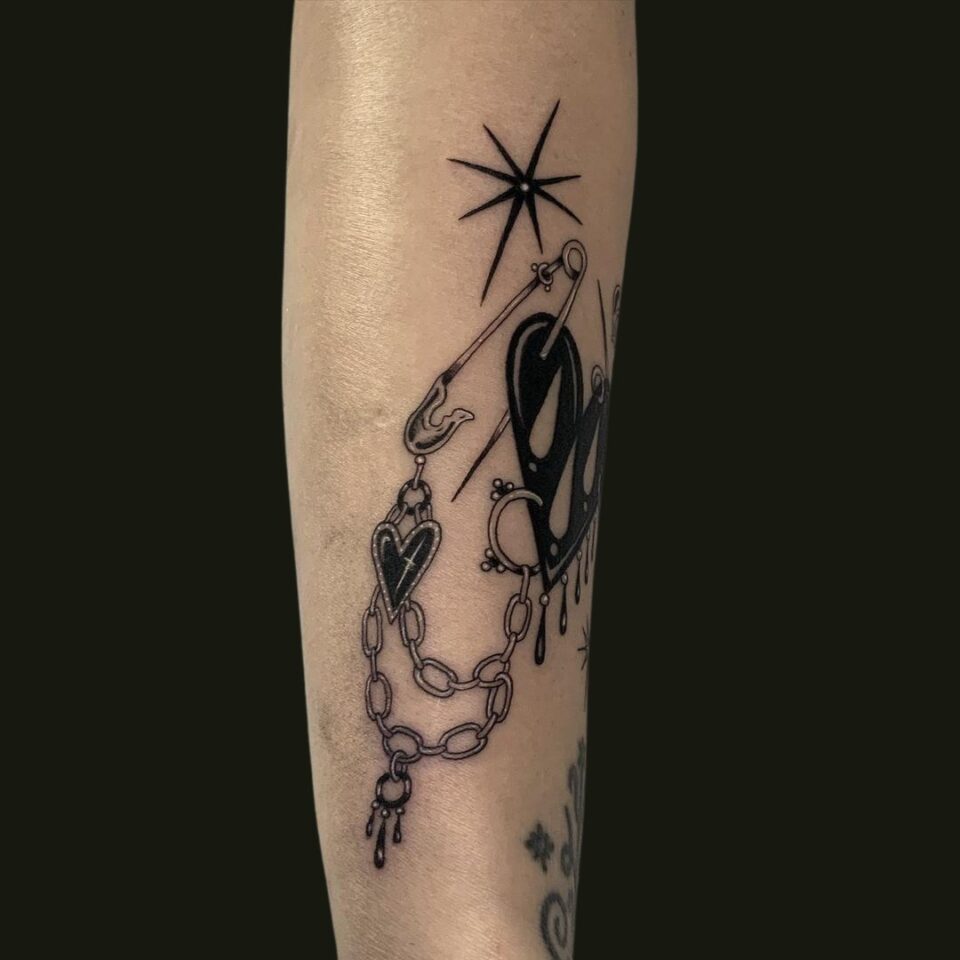 15 Bold And Edgy Safety Pin Tattoos For Rebellious Souls
