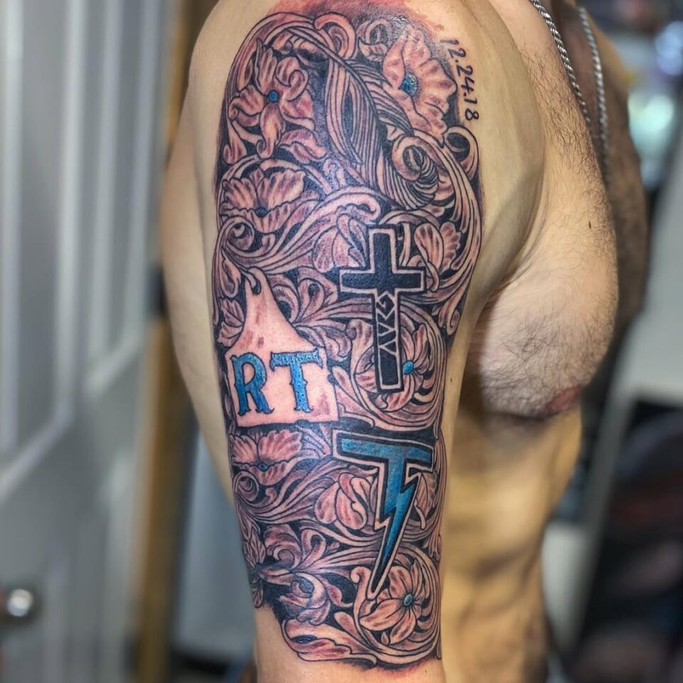 11 Stunning Leatherwork Tattoos That Masterfully Mimic Textured Art